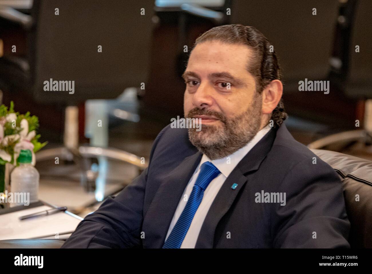 Lebanese prime minister saad hariri hi-res stock photography and images ...