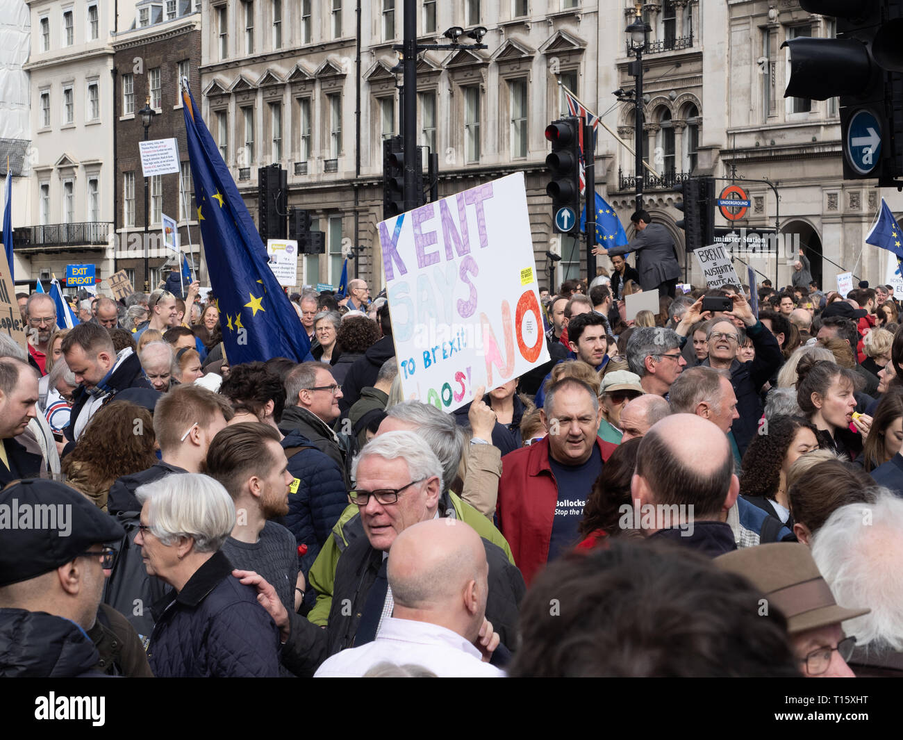 London, UK. 23rd Mar, 2019. Over 1 million people came down to London today to demand another ...