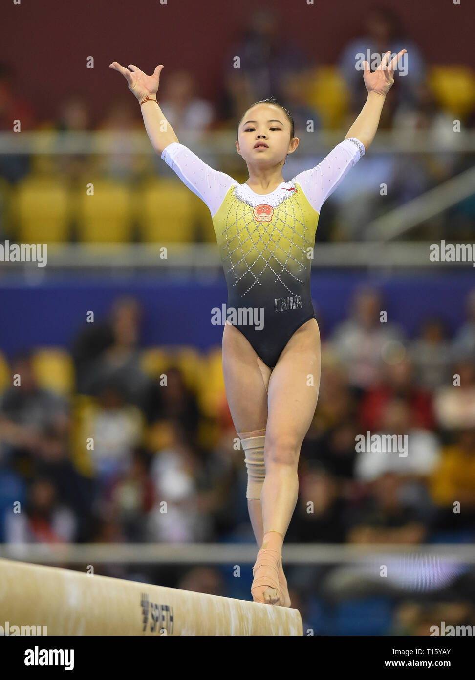 Doha, Capital of Qatar. 23rd Mar, 2018. Li Qi of China competes during ...