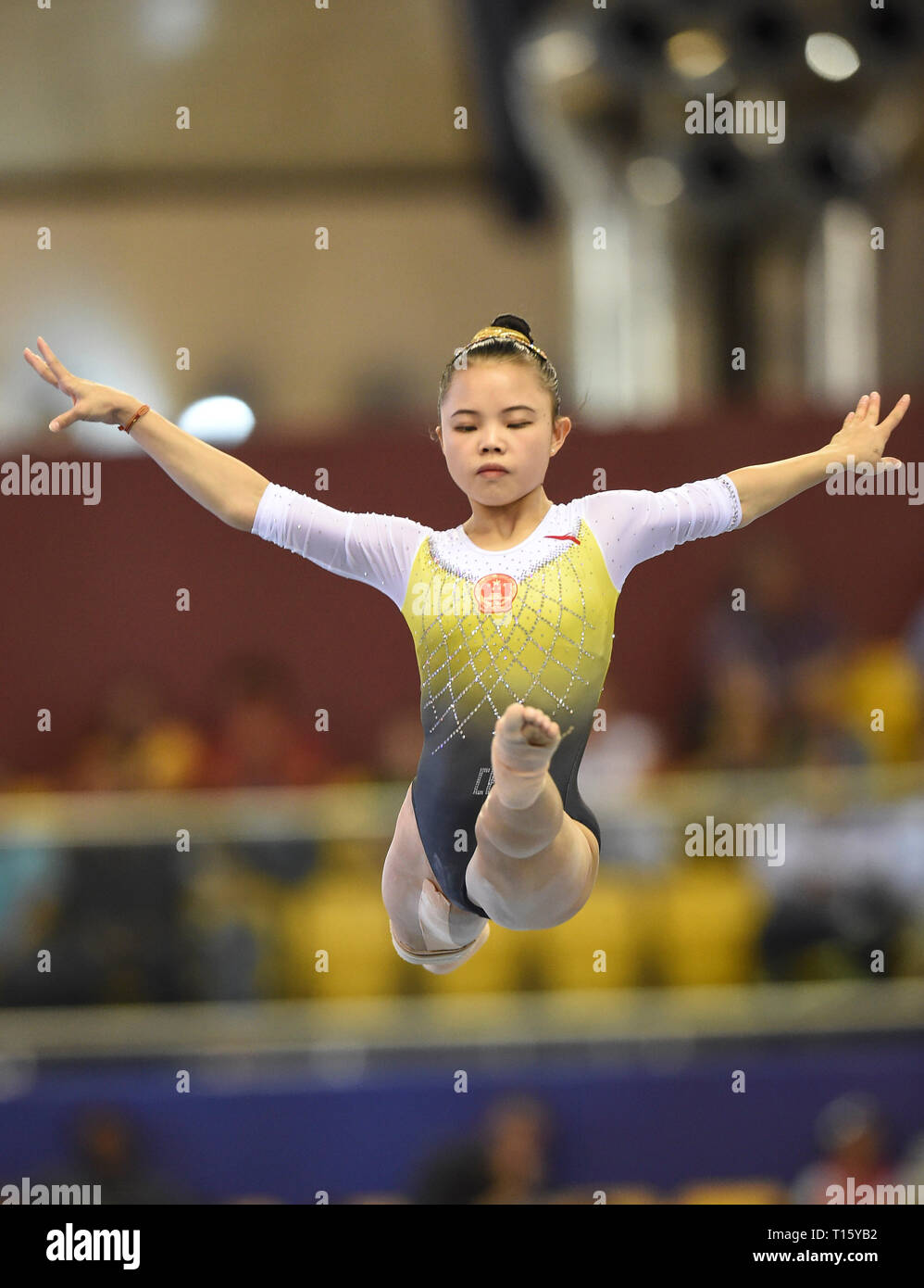Doha, Capital of Qatar. 23rd Mar, 2018. Li Qi of China competes during ...