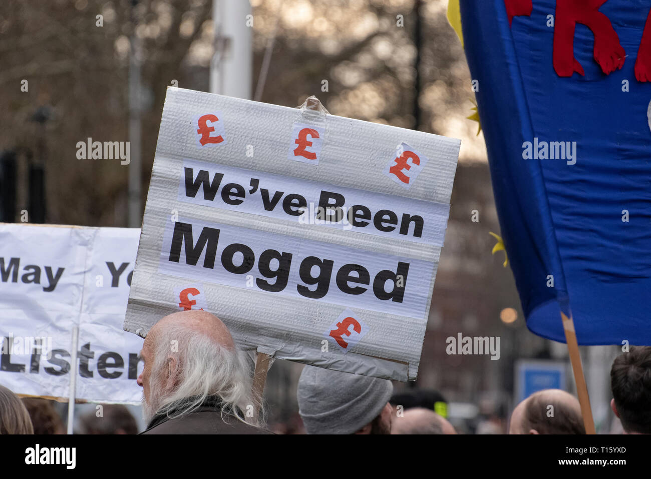 London, UK. 23rd Mar, 2019. Peoples Vote March, We've Been Mogged ...