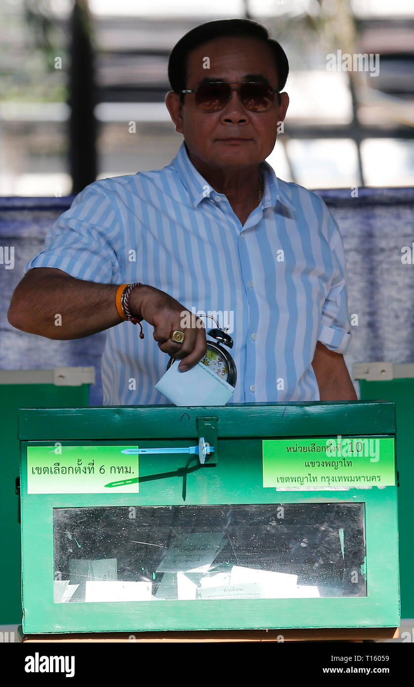 Bangkok, Thailand. 24th Mar, 2019. Thailand's Prime Minister Prayut ...