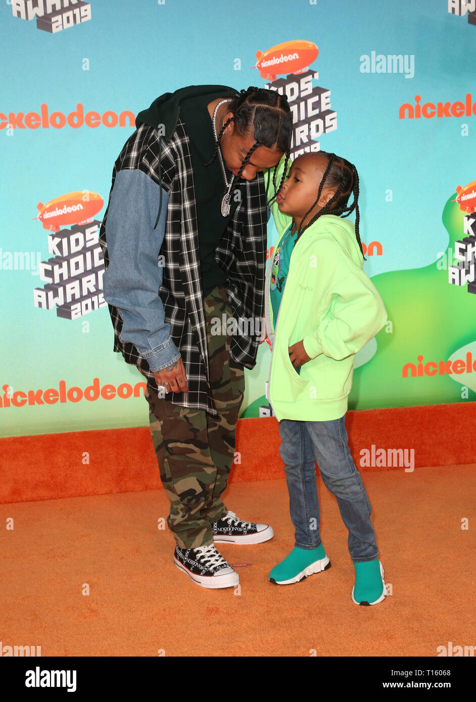 LOS ANGELES, CA- MARCH 23: Tyga and King Cairo at Nickelodeon's 2019 ...