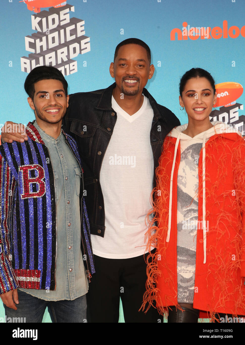 Los Angeles, Ca, USA. 23rd Mar, 2019. Mena Massoud, Will Smith and ...