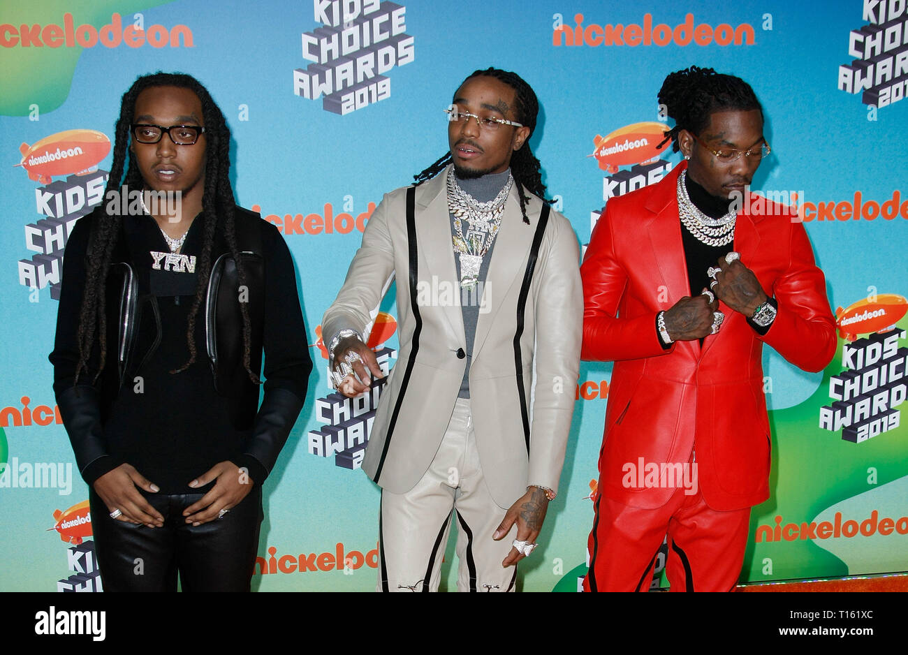 Los Angeles, USA. 23rd Mar, 2019. Quavo, Offset, Takeoff, Migos attend ...