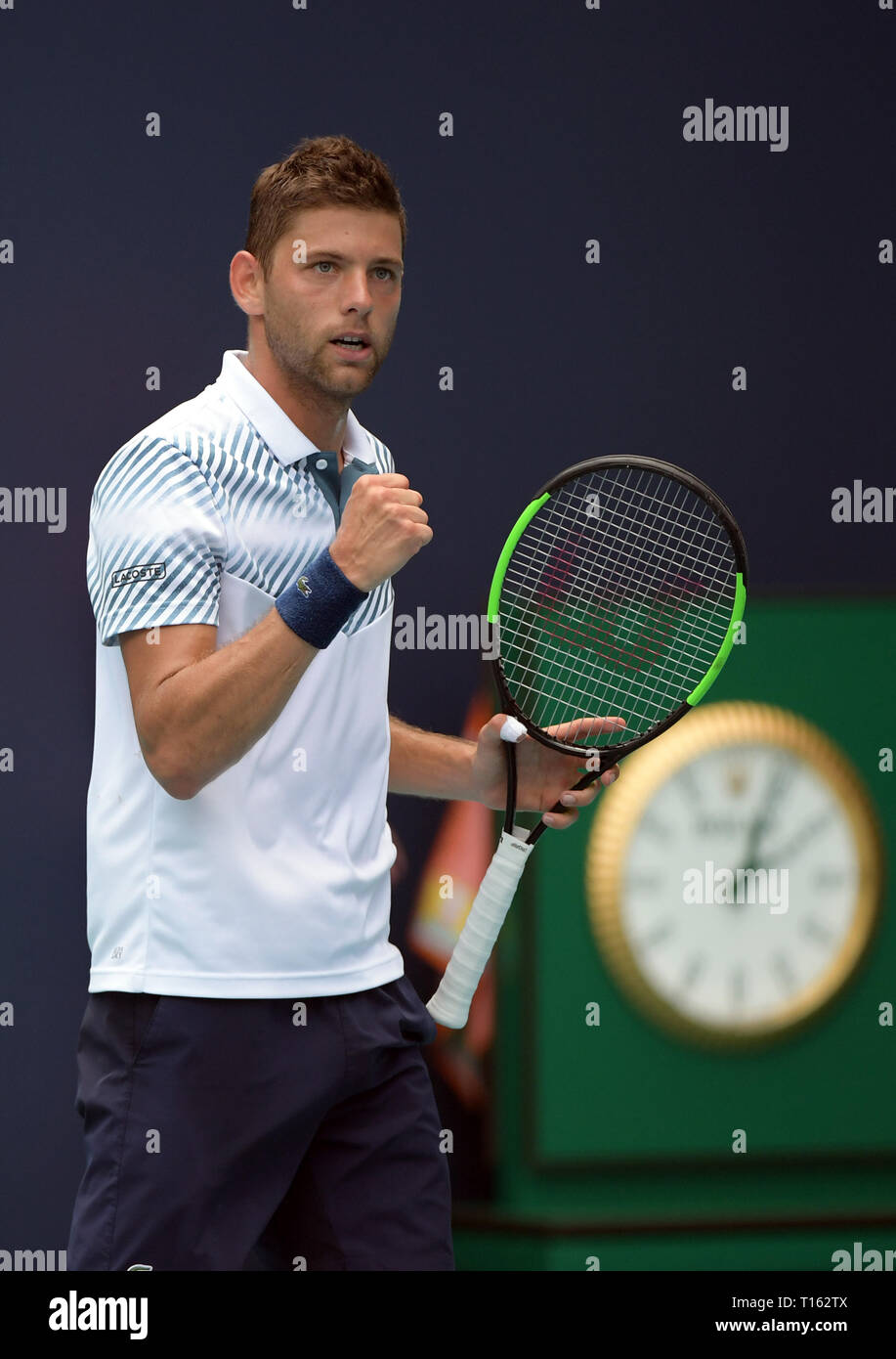 Miami, USA. 23rd Mar, 2019. Filip Krajinovic day 6 of the Miami Open ...