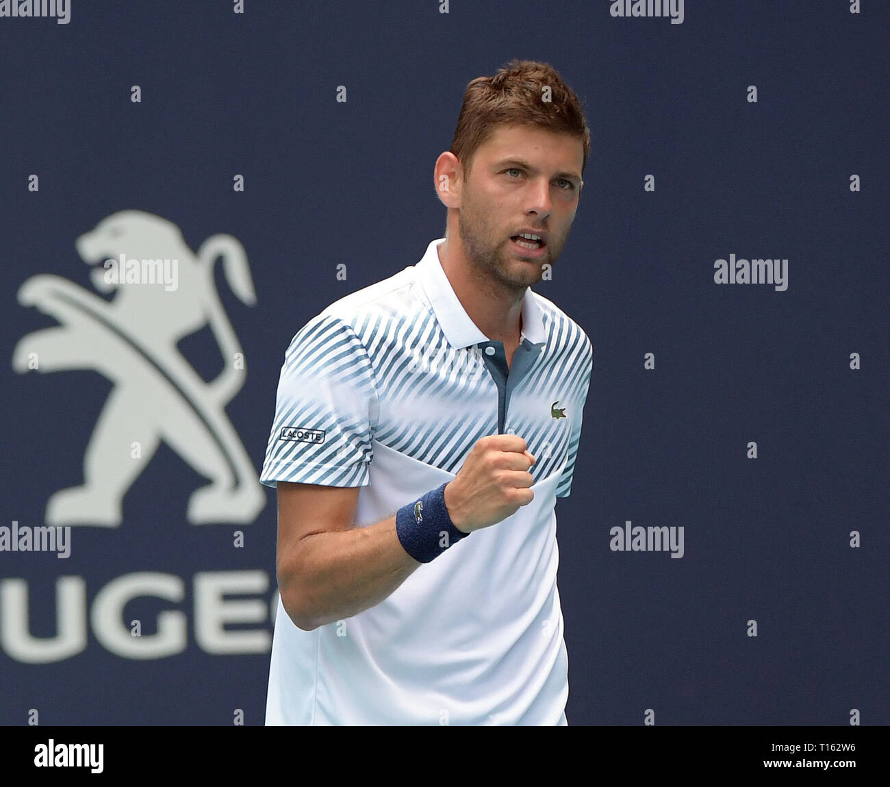 Miami, USA. 23rd Mar, 2019. Filip Krajinovic day 6 of the Miami Open ...