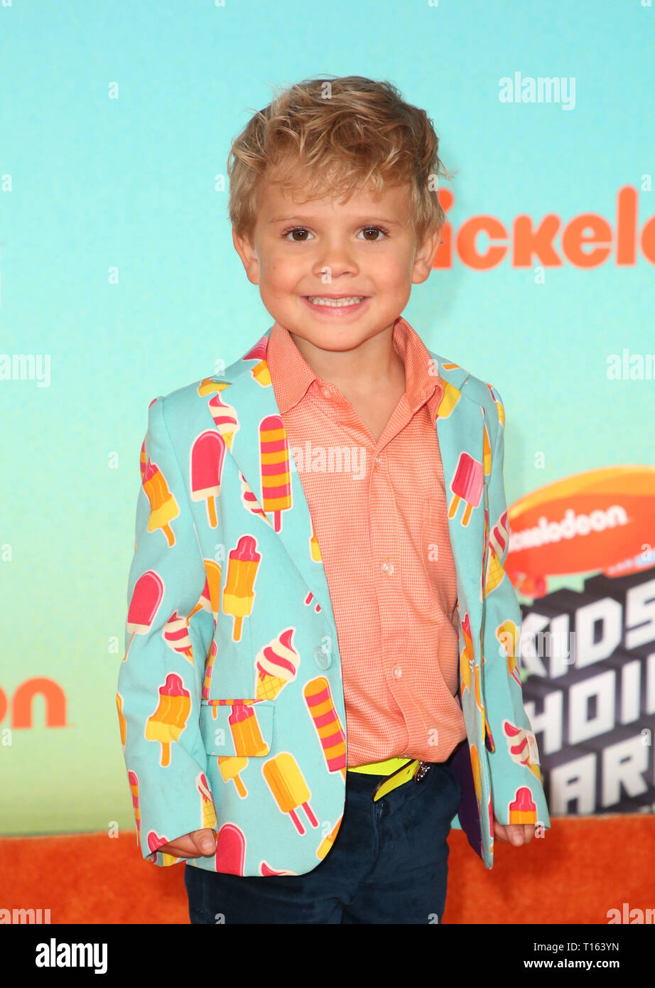 LOS ANGELES, CA- MARCH 23: Tydus Talbott, at Nickelodeon's 2019 Kids ...