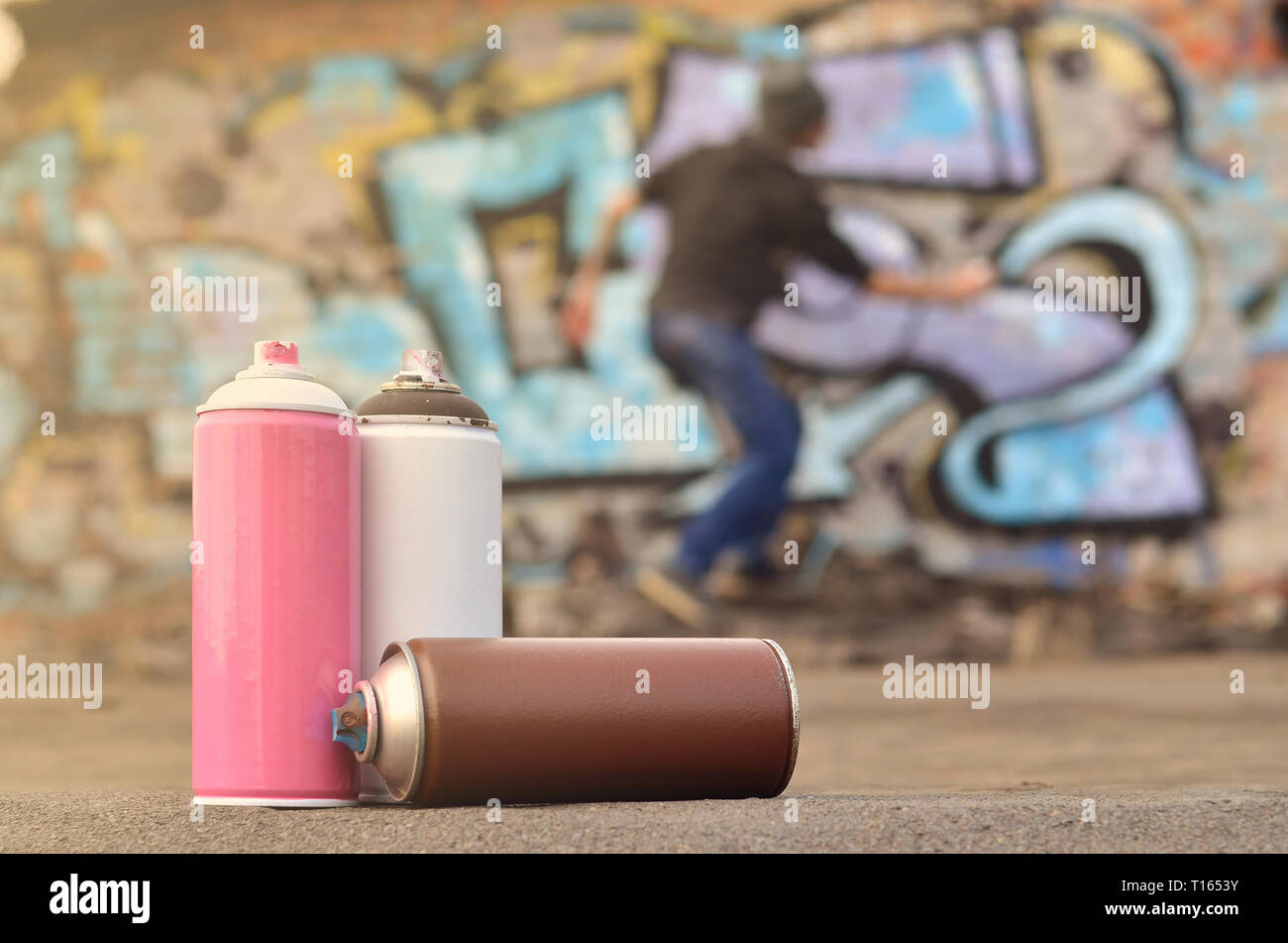 A conceptual image that shows the process of vandalism. The young man ...
