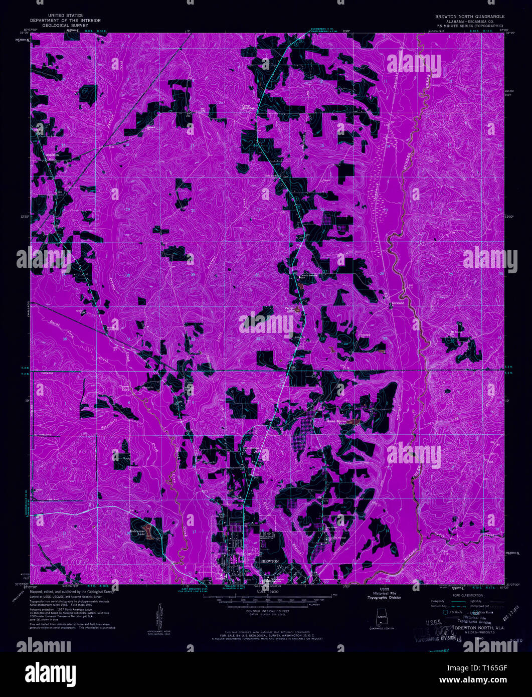 Brewton alabama map hi-res stock photography and images - Alamy