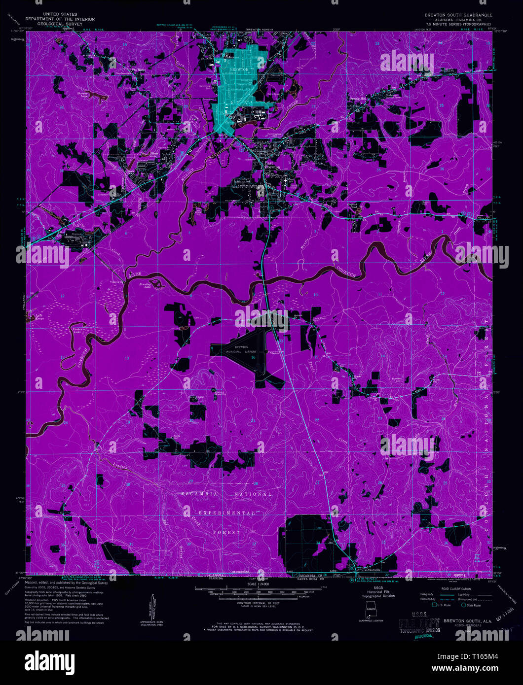 Brewton alabama map hi-res stock photography and images - Alamy