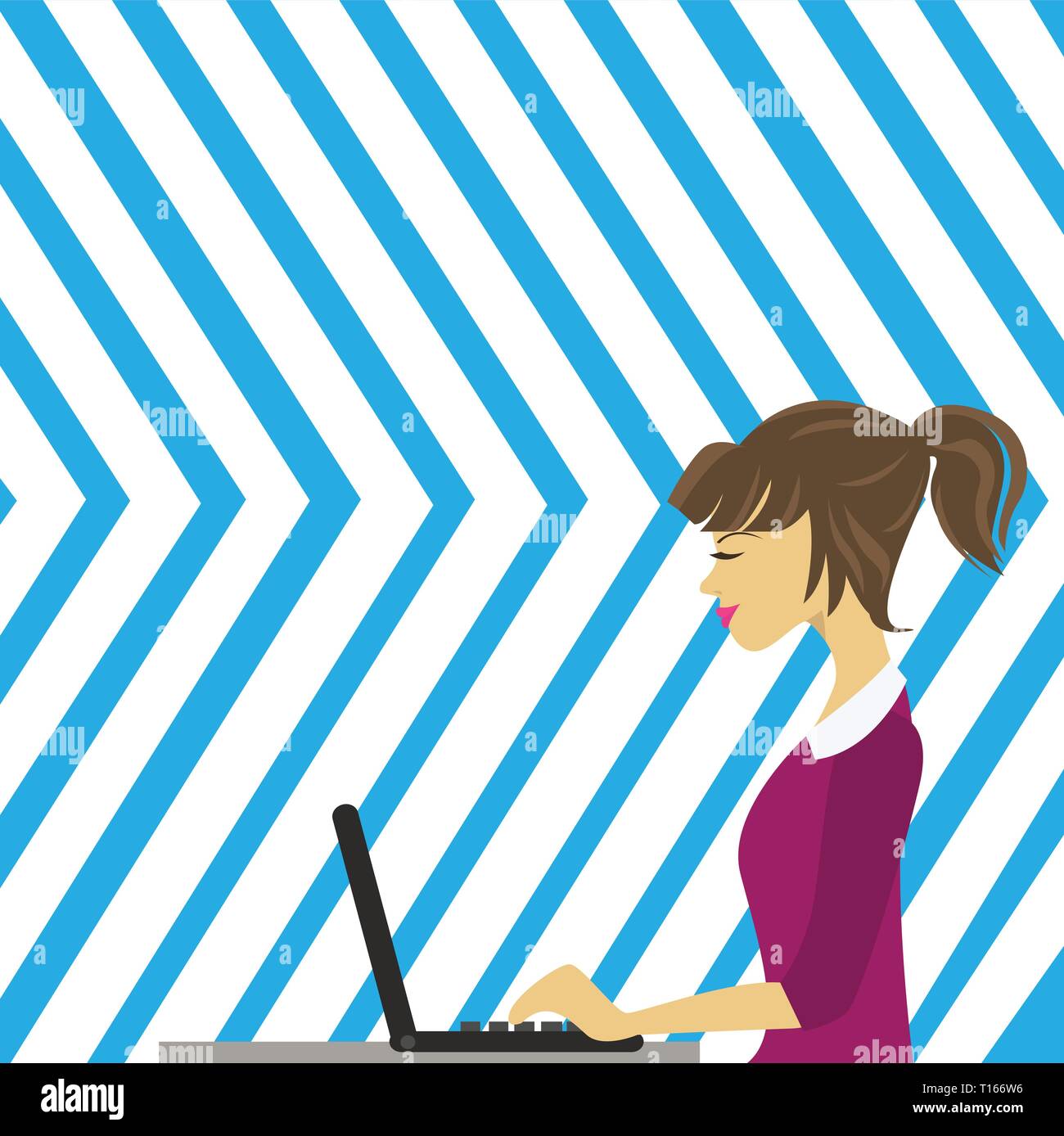 White stripe on each side Stock Vector Images - Alamy