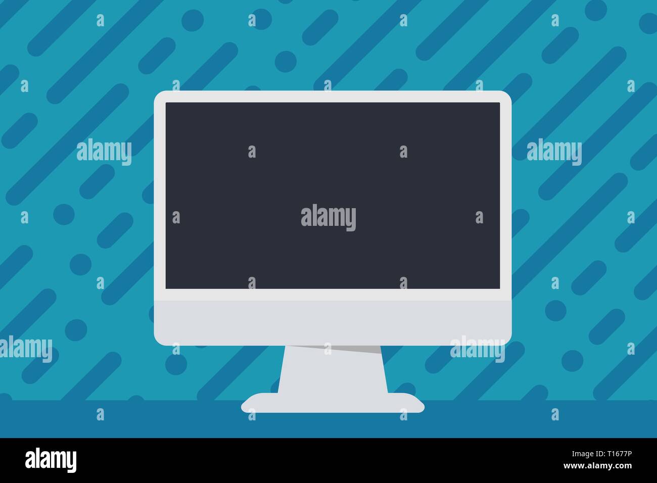 Blank Space Desktop Computer Colorful Monitor Screen Freestanding on ...