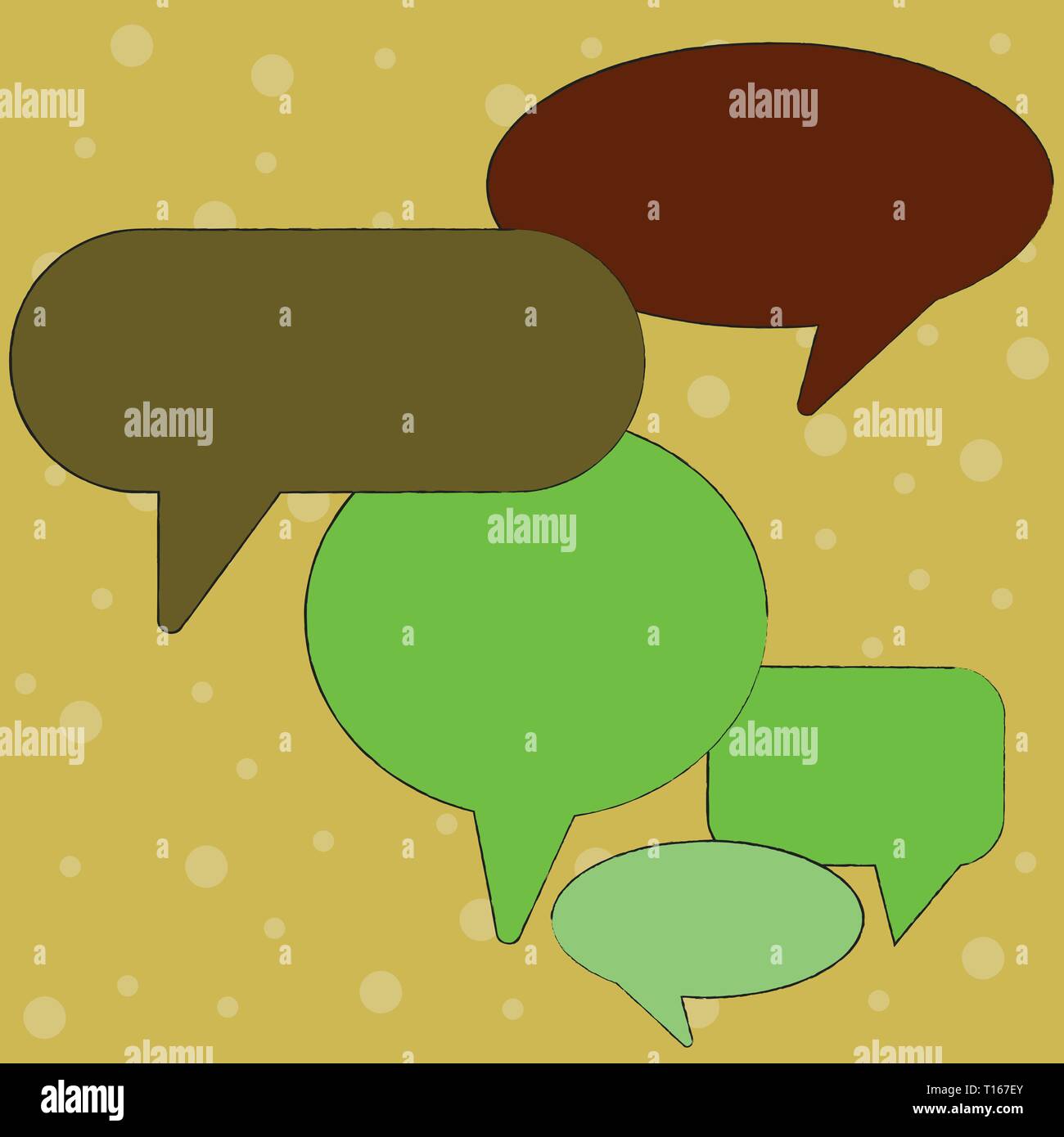 Many Color Speech Bubble in Different Sizes and Shade for Group ...
