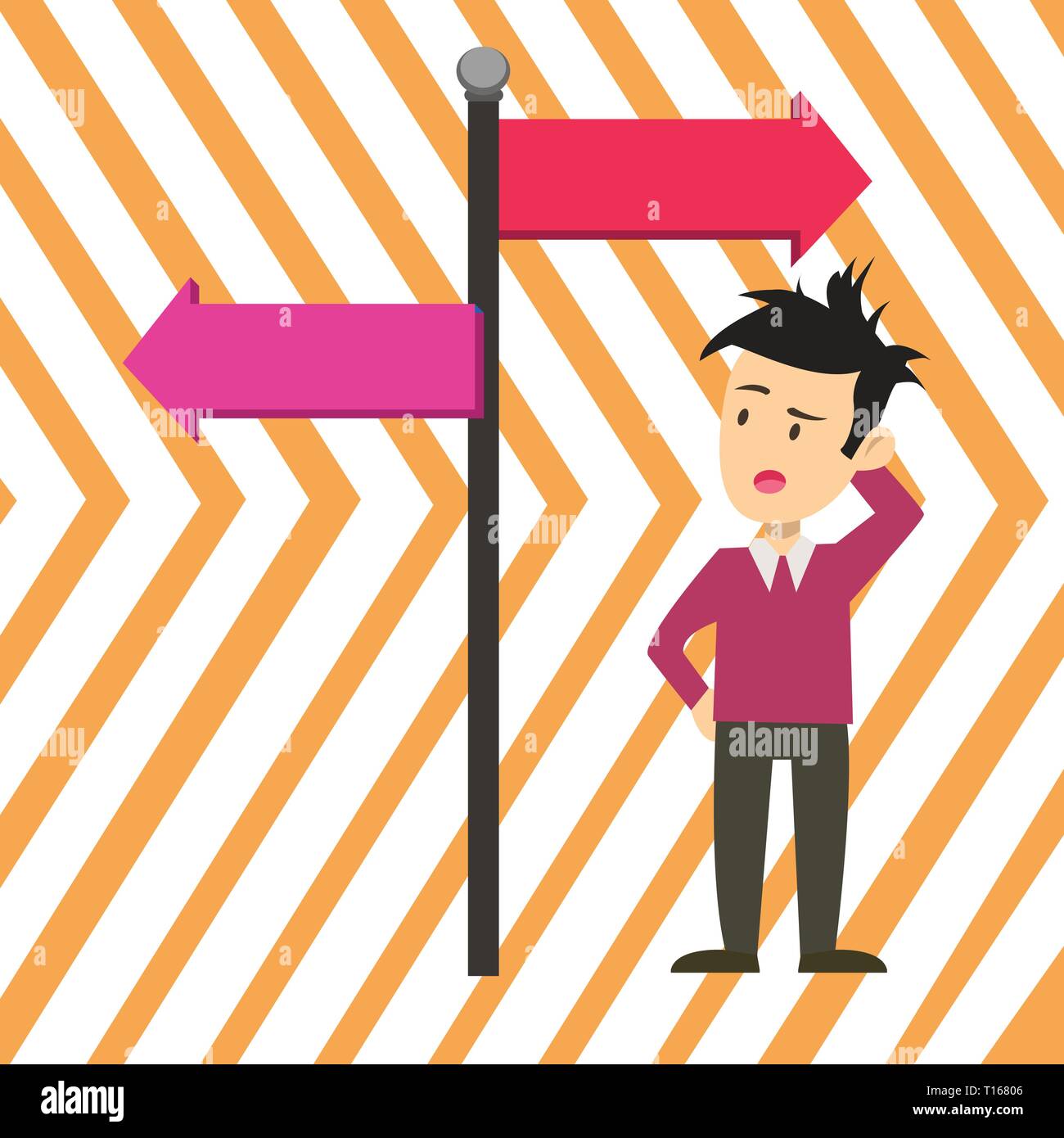 Opposite Direction Stock Vector Images - Alamy