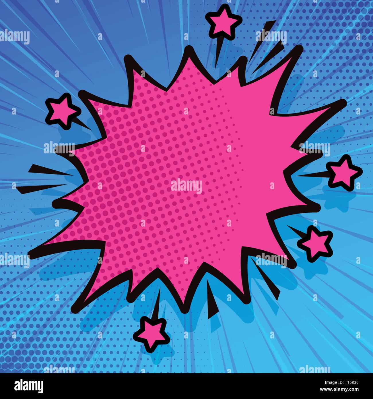 Spiky Blank Fight and Screaming Angry Speech Bubble with Thick Dark ...