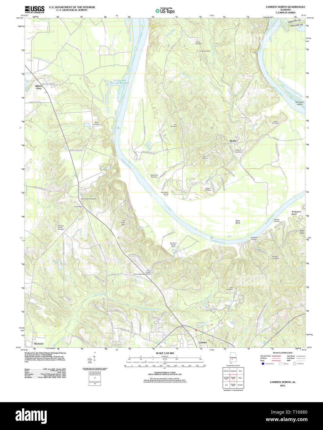 Camden alabama map hi-res stock photography and images - Alamy