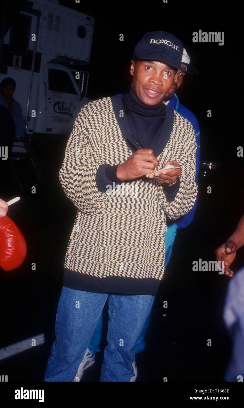 LOS ANGELES, CA - MARCH 5: Boxer Sugar Ray Leonard attends Fight with ...