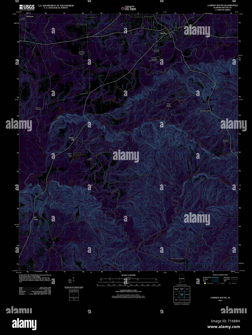 Camden alabama map hi-res stock photography and images - Alamy