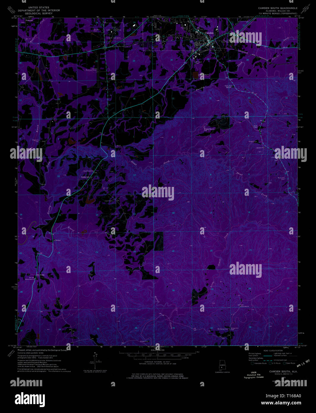 Camden alabama map hi-res stock photography and images - Alamy