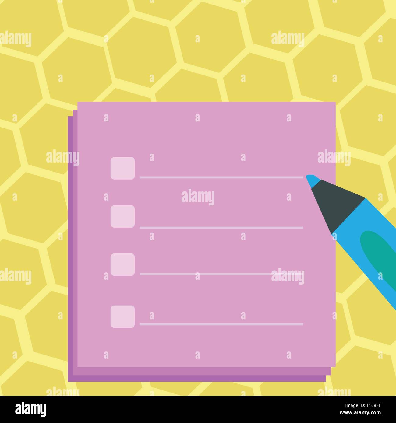 Blank Colorful To Do Check List Planner Sheets with Tick Box and Marker ...