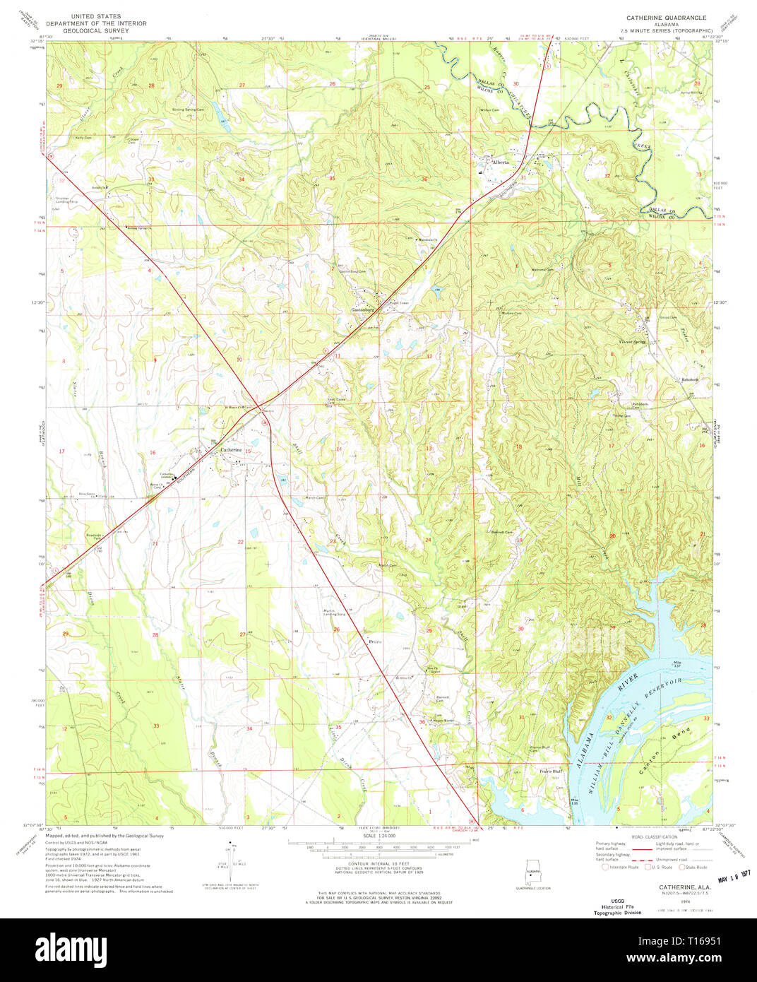 Catherine alabama map hi-res stock photography and images - Alamy