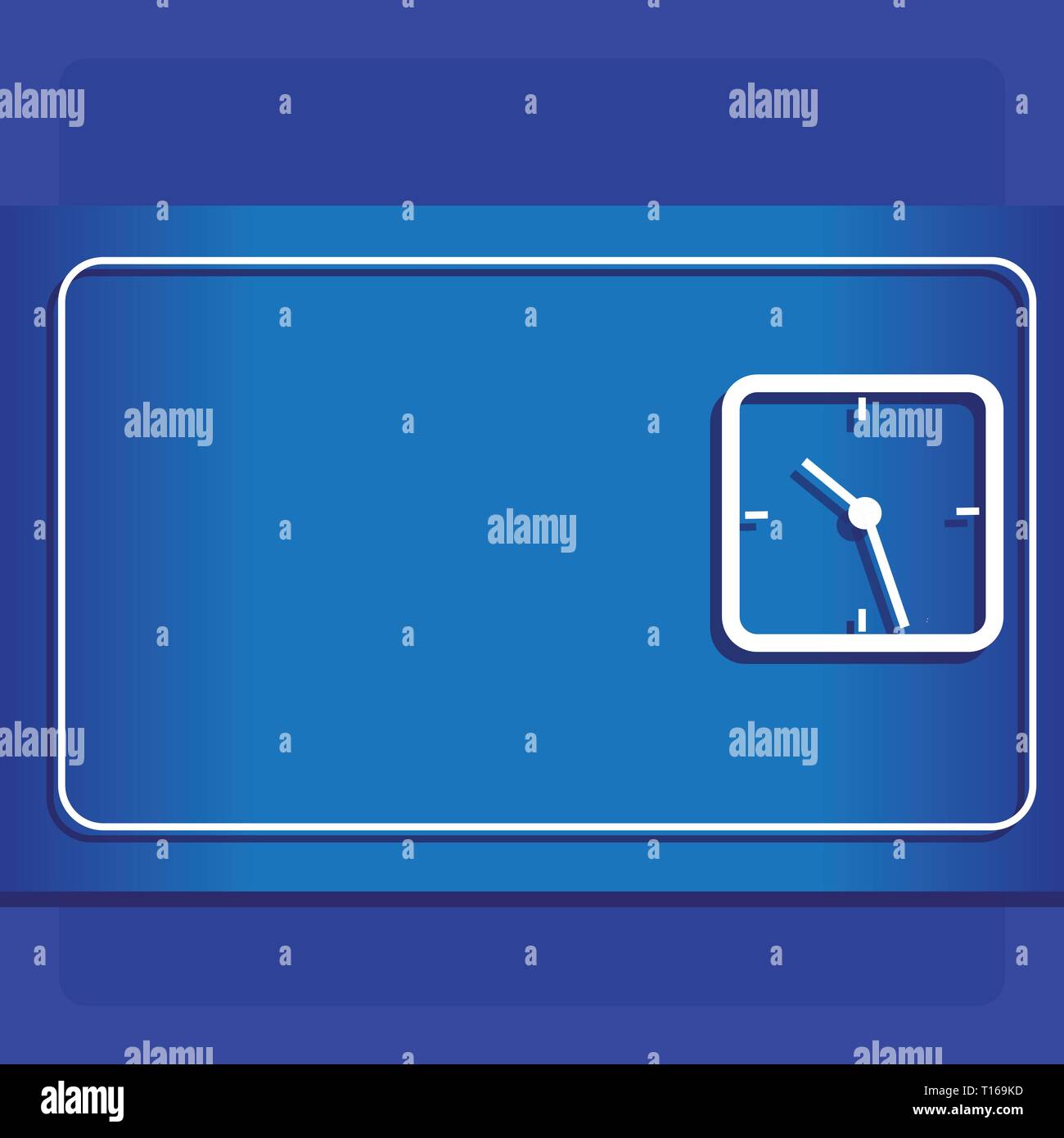 Modern Design of Transparent Square Analog Clock on Two Tone Pastel ...