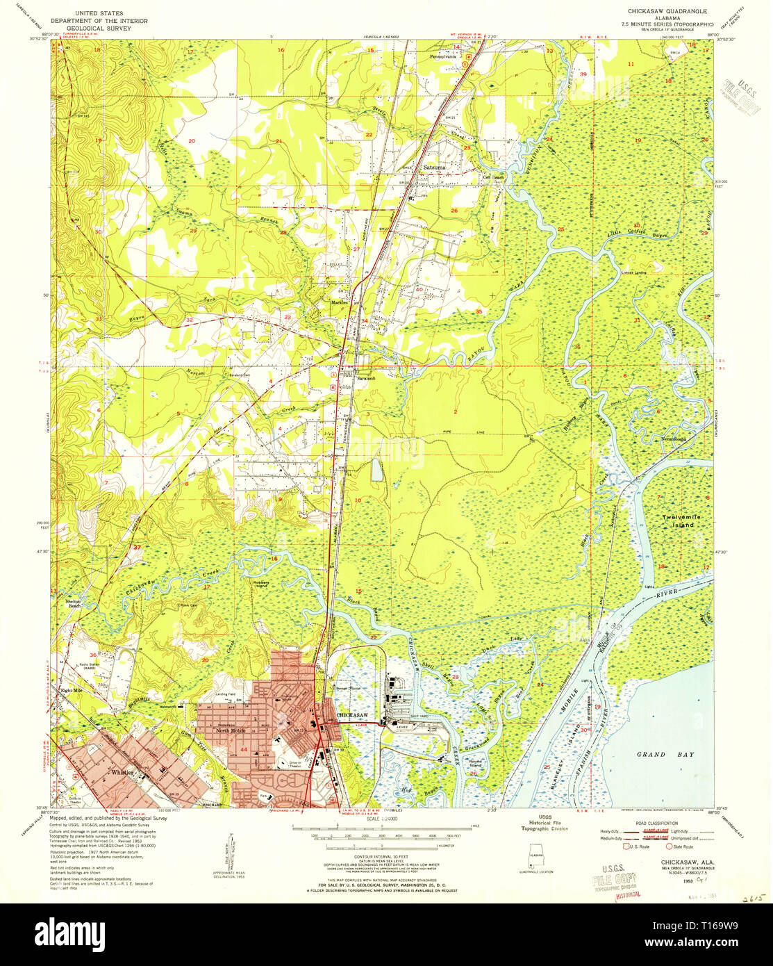 Chickasaw map hi-res stock photography and images - Alamy