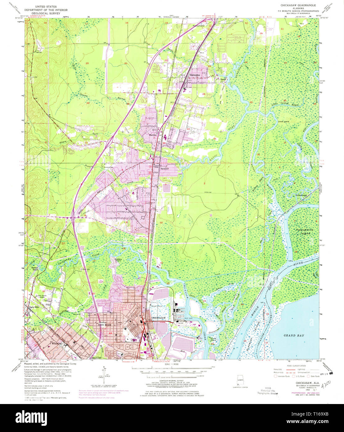 Map of chickasaw hi-res stock photography and images - Alamy