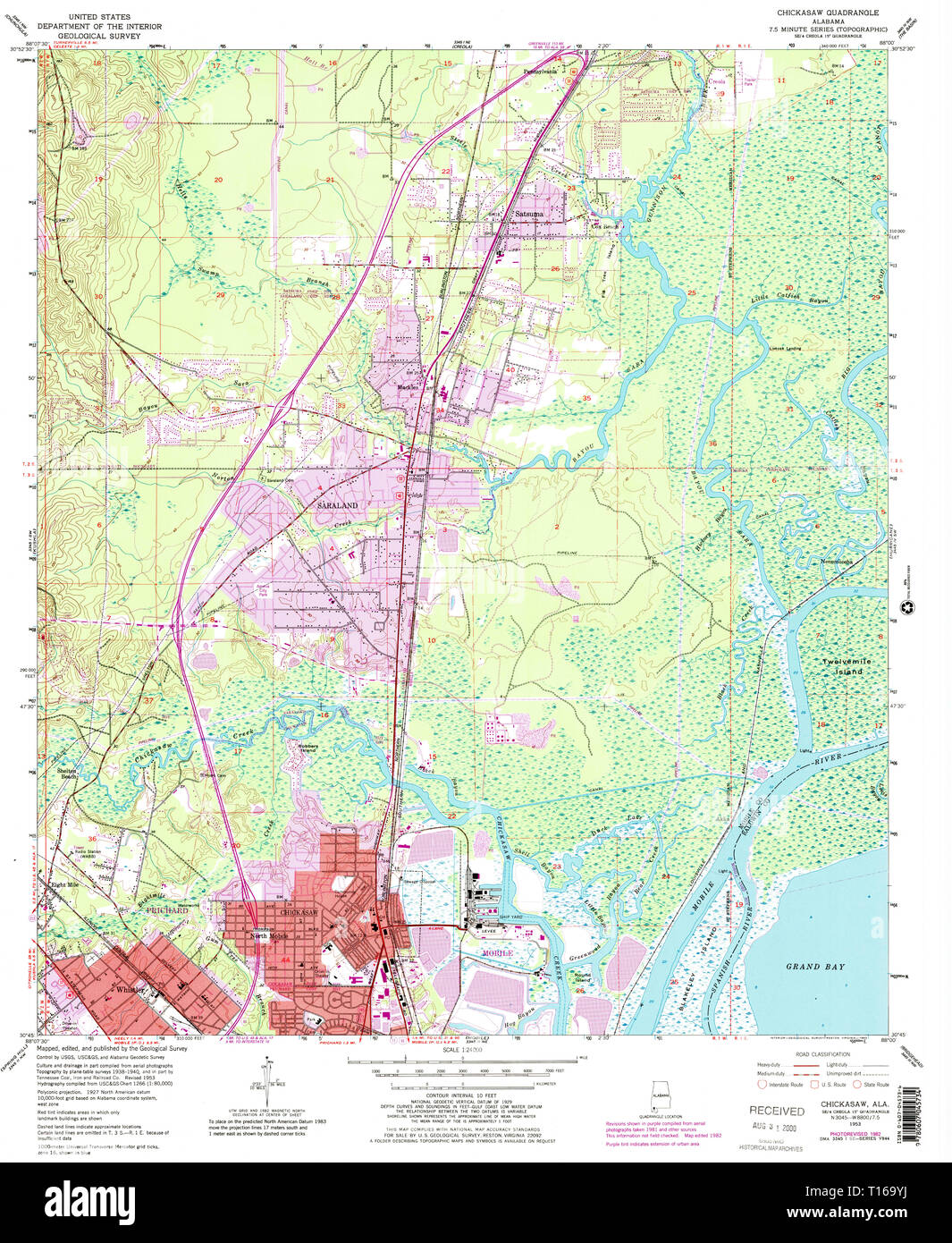 Chickasaw map hi-res stock photography and images - Alamy