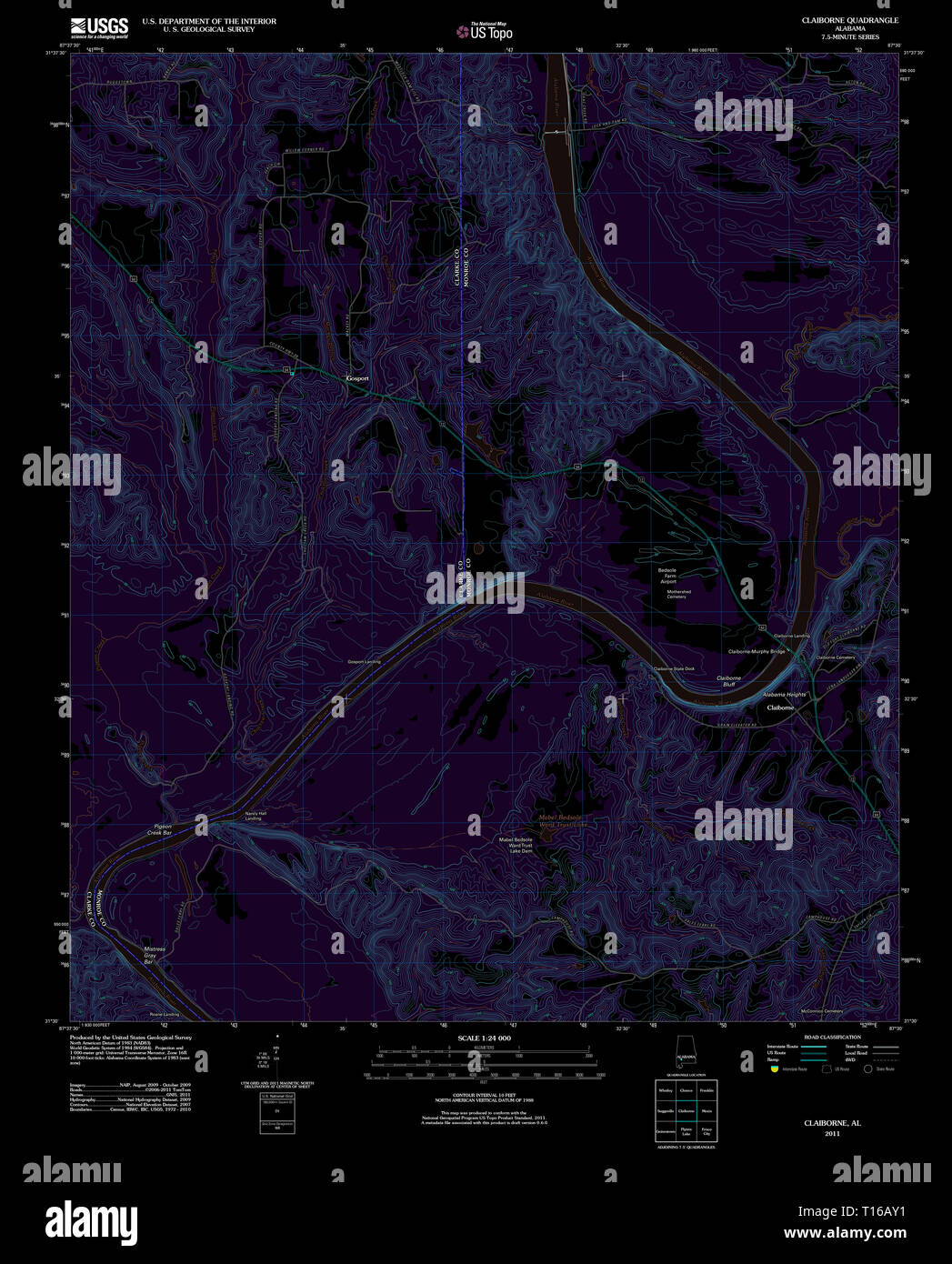 Claiborne map hi-res stock photography and images - Alamy