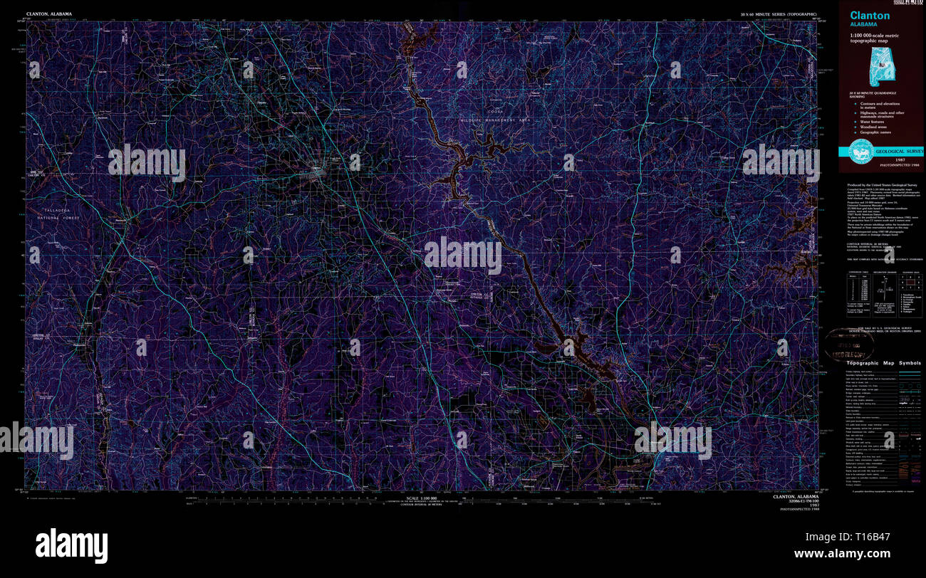Map of clanton hi-res stock photography and images - Alamy