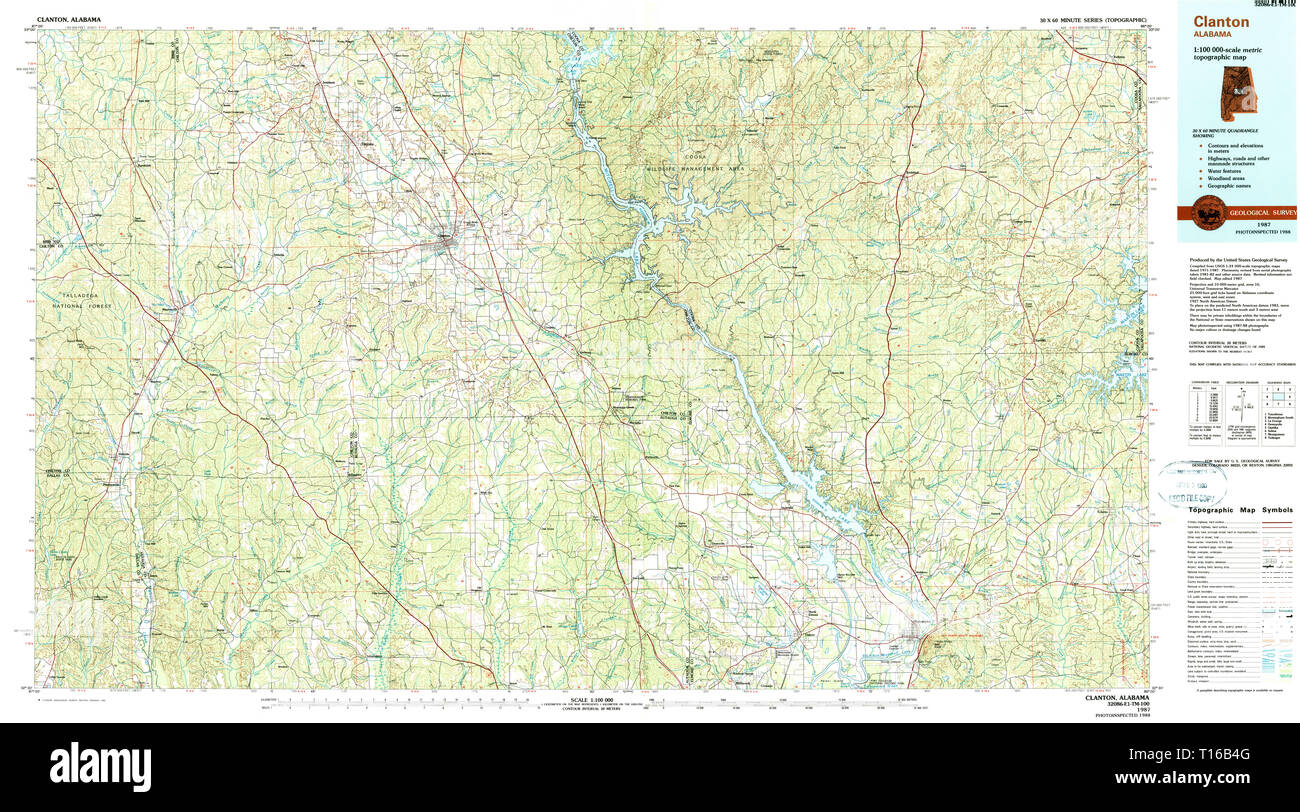 Map of clanton hi-res stock photography and images - Alamy