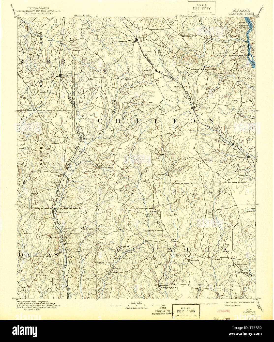 Clanton map hi-res stock photography and images - Alamy