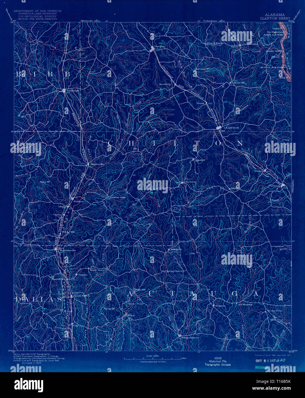 Map of clanton hi-res stock photography and images - Alamy