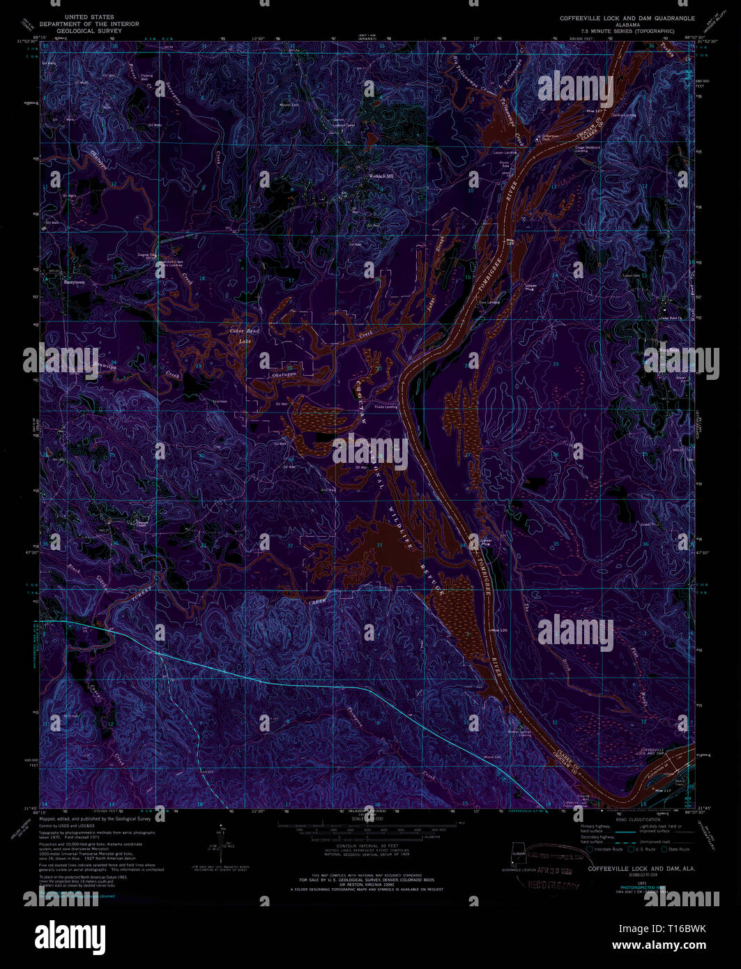 Coffeeville alabama map hi-res stock photography and images - Alamy