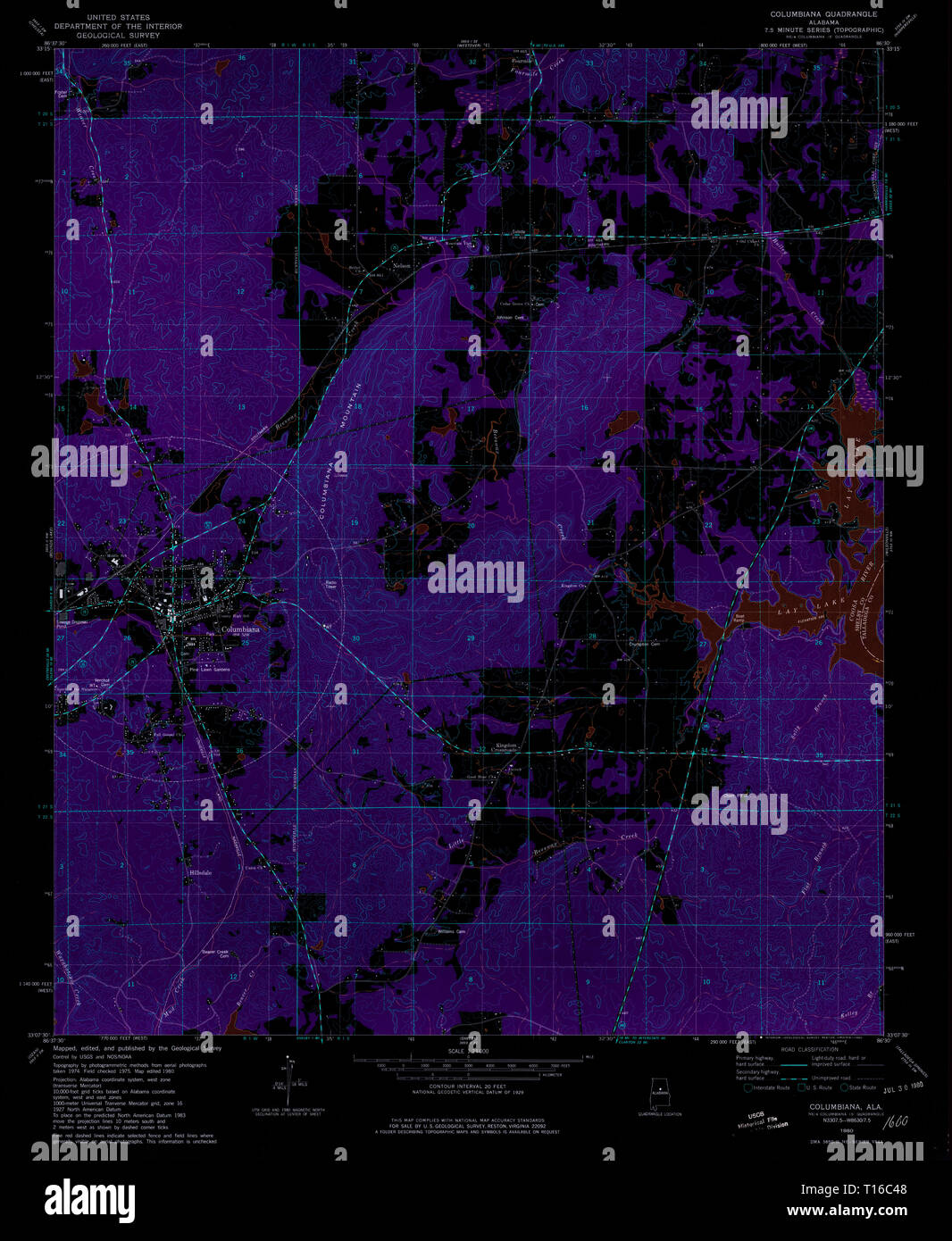 Map of columbiana hi-res stock photography and images - Alamy