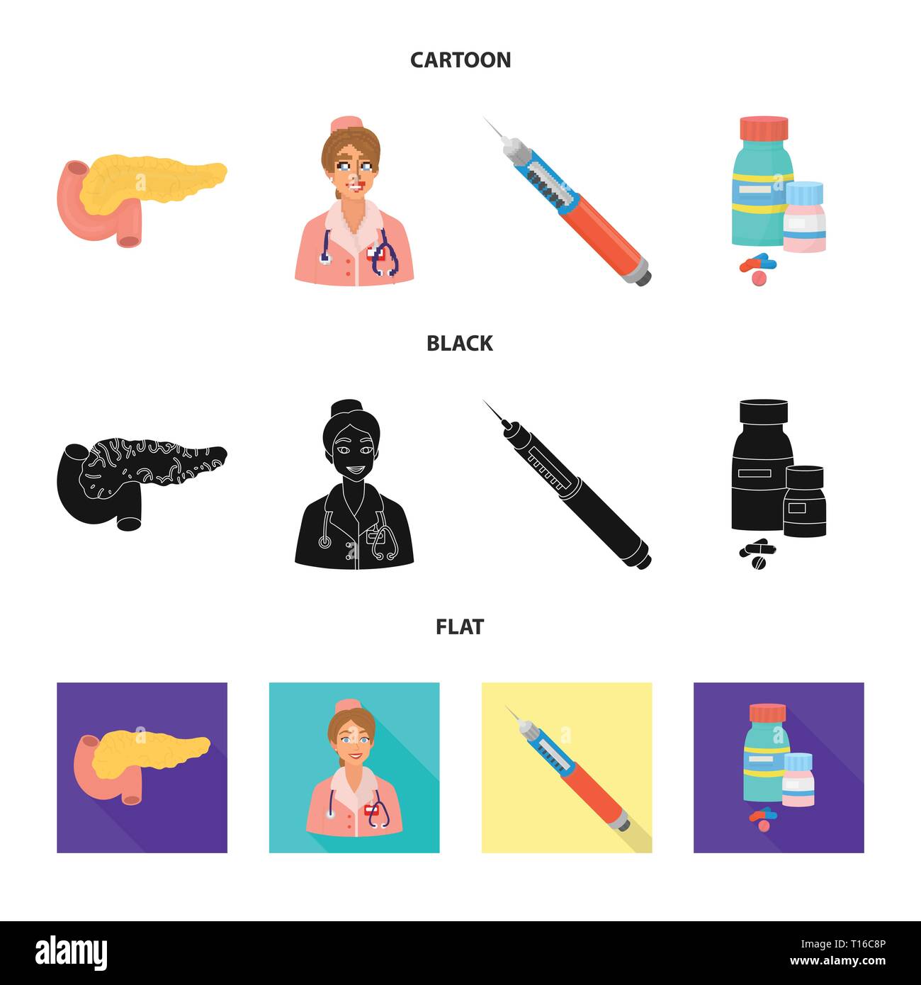 pancreas,nurse,insulin,bottle,organ,doctor,injection,pill,anatomy ...