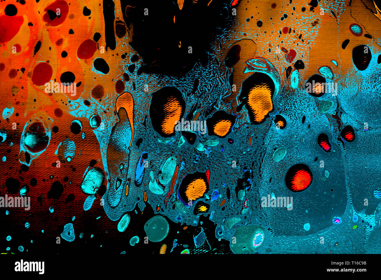 Traditional Ottoman Turkish abstract marbling art patterns as ...