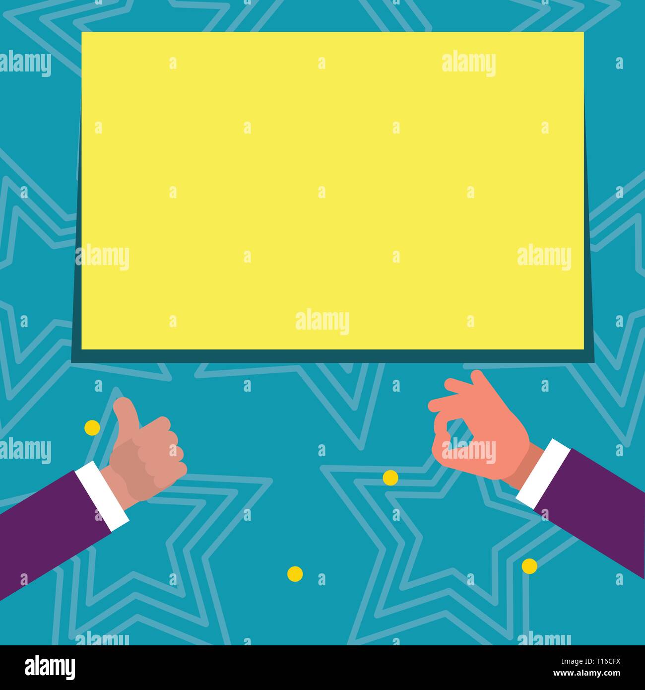 Two Businessmen Hands Gesturing the Thumbs Up and Okay Sign for ...