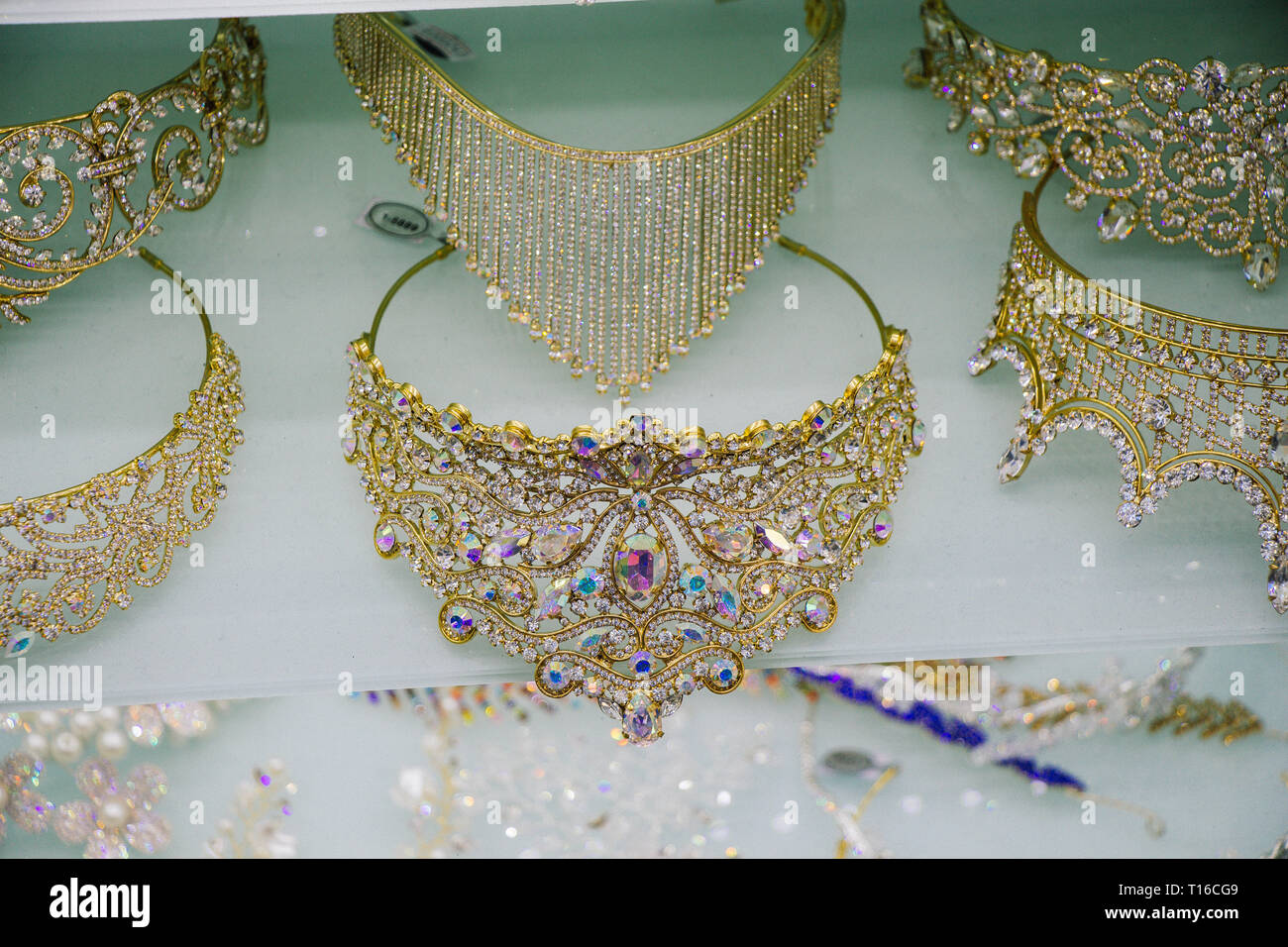 Set of decorative crowns in the view Stock Photo - Alamy