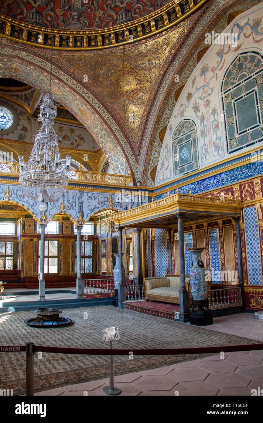 Interior of a historic Ottoman mosque in the view Stock Photo - Alamy