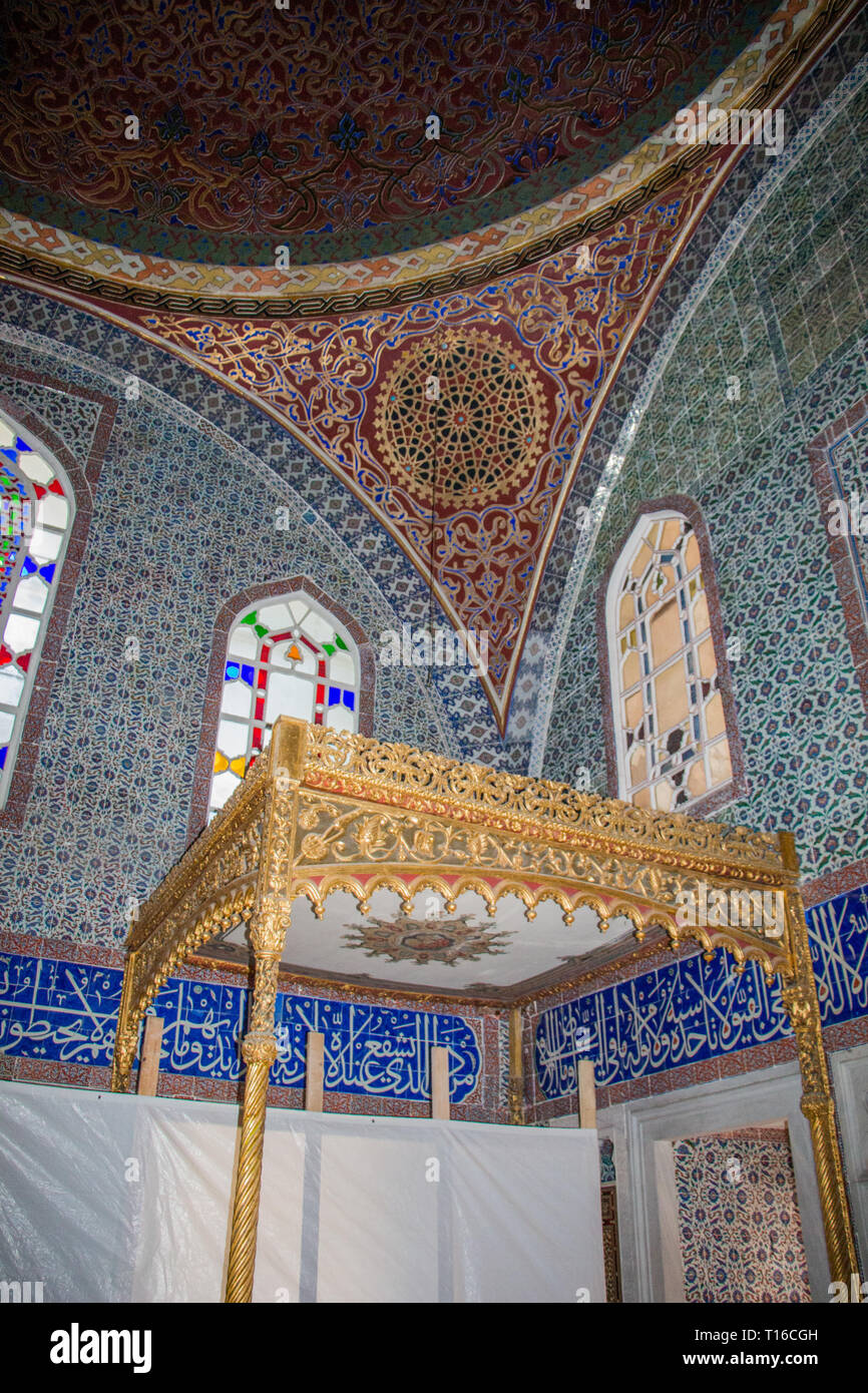 Interior of a historic Ottoman mosque in the view Stock Photo - Alamy