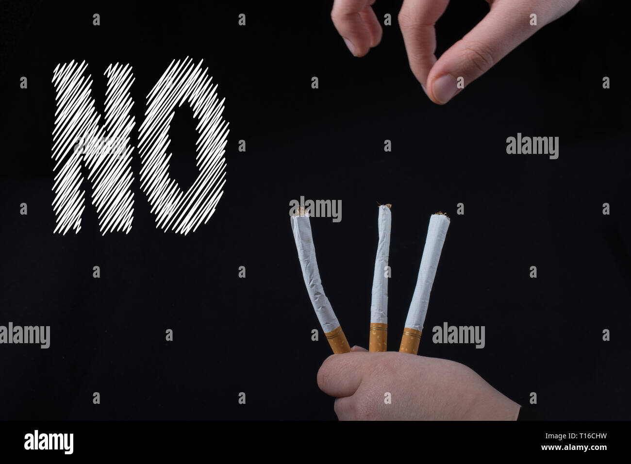 wording NO as, say no smoking concept Stock Photo - Alamy
