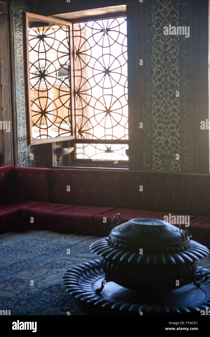 Old window Architecture from the Ottoman times In Istanbul Stock Photo ...