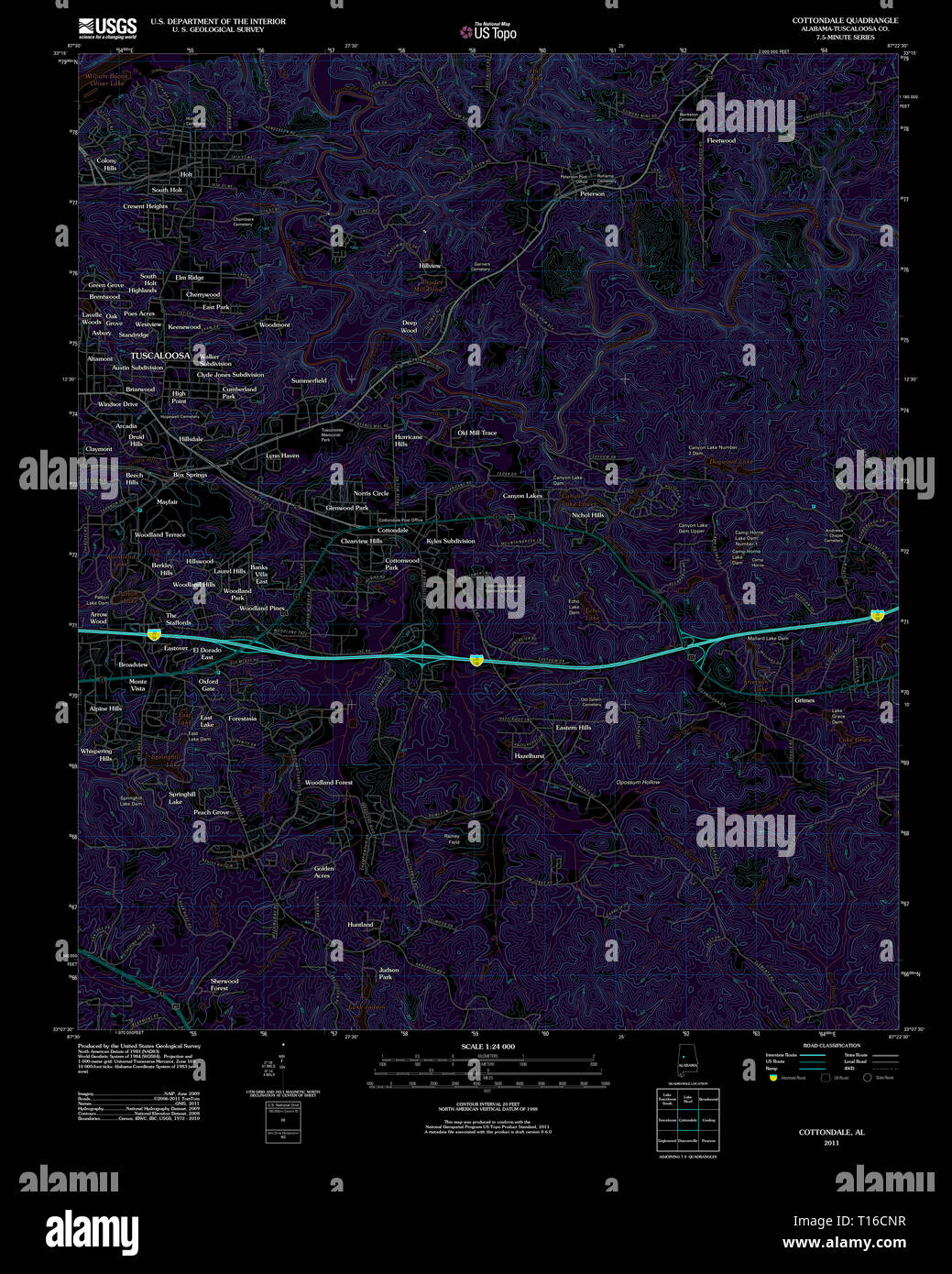 Cottondale map hi-res stock photography and images - Alamy