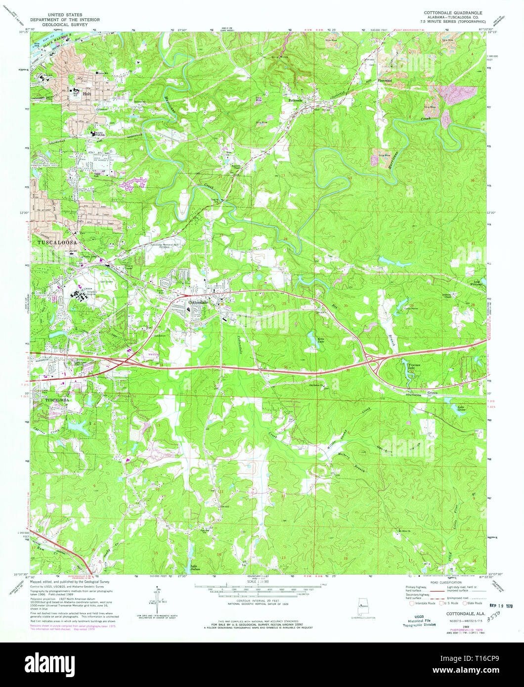 Cottondale map hi-res stock photography and images - Alamy