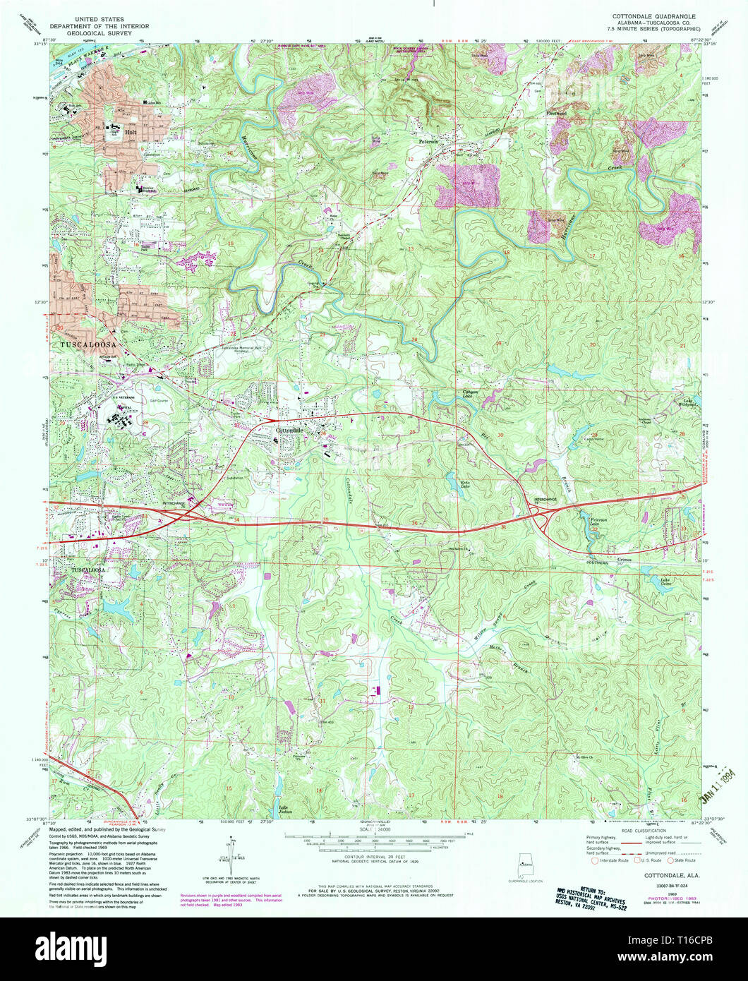 Cottondale map hi-res stock photography and images - Alamy