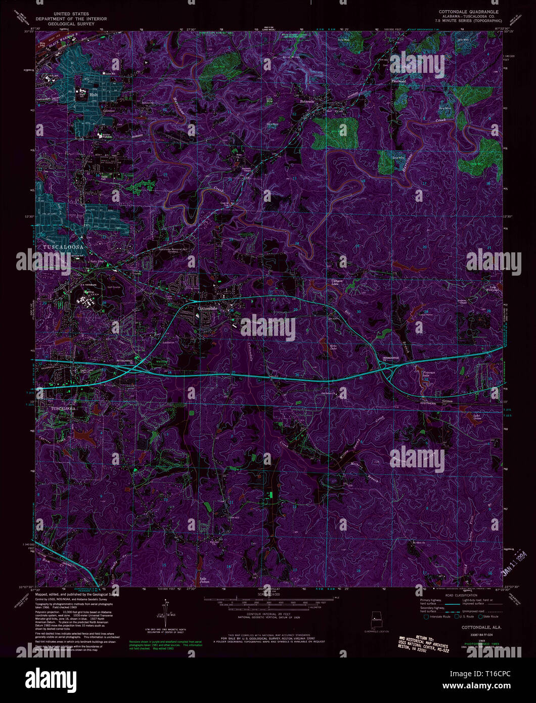 Cottondale map hi-res stock photography and images - Alamy