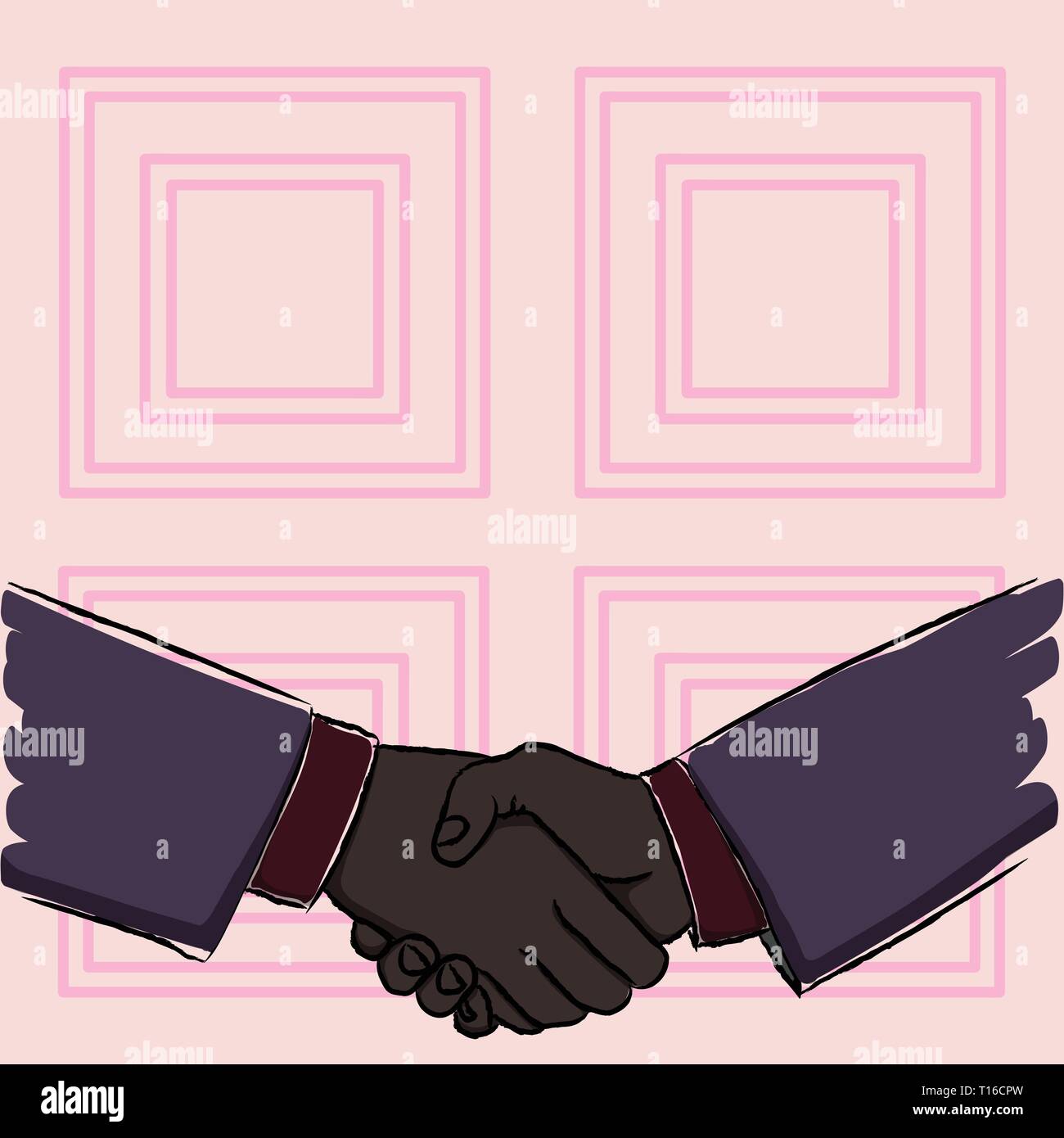 Farewell greeting handshake shake hands Stock Vector Images - Alamy